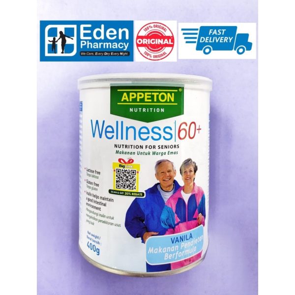 Appeton Wellness 60+ Nutrition For Seniors Vanilla Nutrition Milk ...