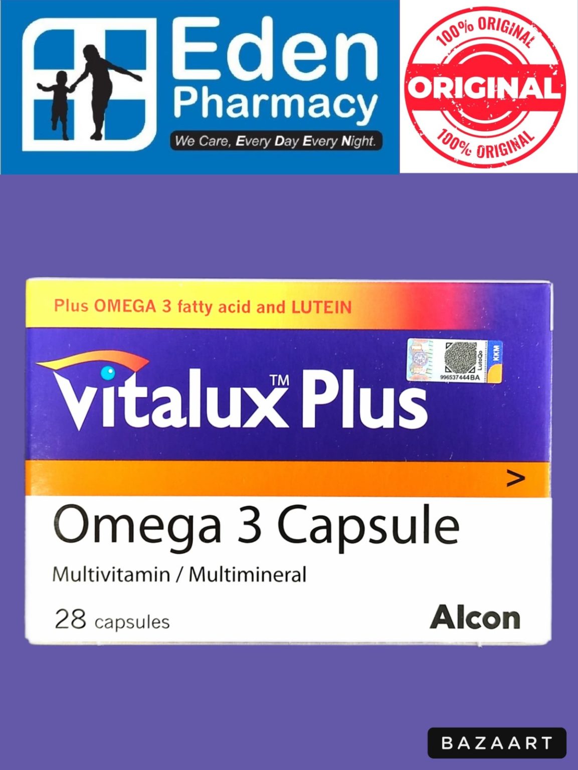 Alcon Vitalux Plus Omega 3 Capsule ( 28's ) | Eden Pharmacy