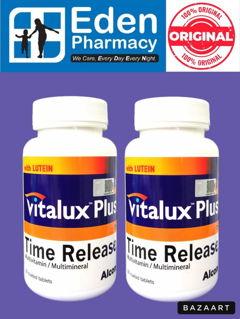 Vitalux Plus Time Release Multivitamin With Lutein ( 2 X 30 Tab ...