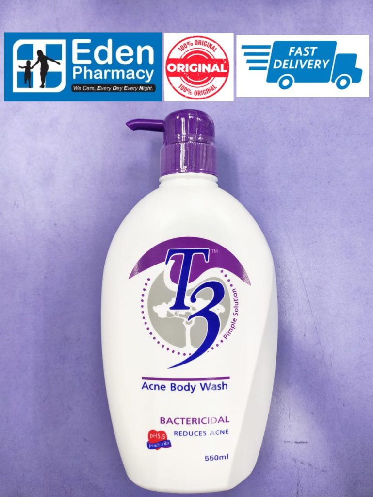 T3 Acne Body Wash ( Pimple Solution ) ( 550ml ) | Eden Pharmacy